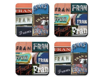 Personalized Coasters featuring ANY NAME in alphabet sign