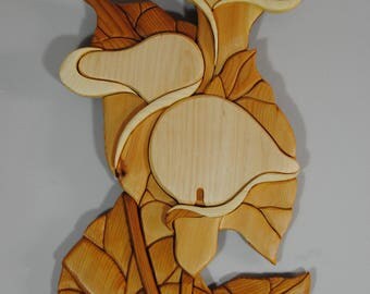 Wood intarsia | Etsy