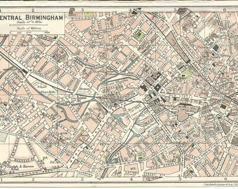 Map of birmingham | Etsy