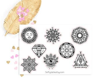 Boho stickers | Etsy