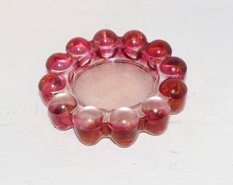 Pink glass ashtray | Etsy