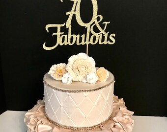 70th cake topper | Etsy