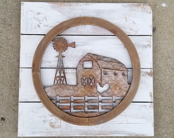 Metal farm art | Etsy