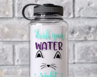 Cat water bottle | Etsy