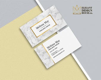 Marble business card | Etsy