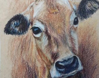 Cow drawing | Etsy