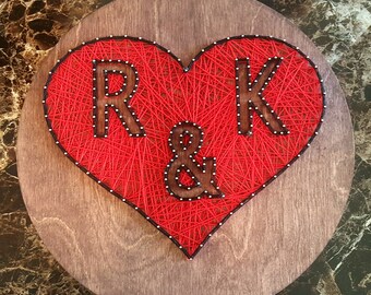 Heart string art | Etsy