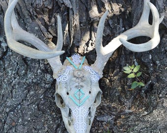 Metal deer skull | Etsy