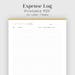 Recipe Card Full Page Fillable Instant download