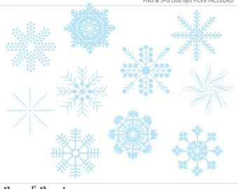 Snowflake clip art | Etsy