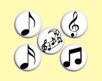 Music note buttons | Etsy