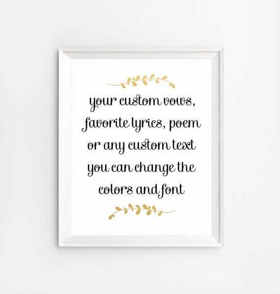 Custom signs for home Custom poem print Custom printable