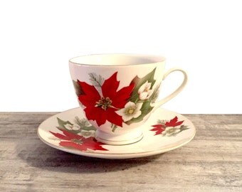 Christmas tea cup | Etsy