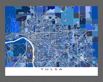 Tulsa street map | Etsy