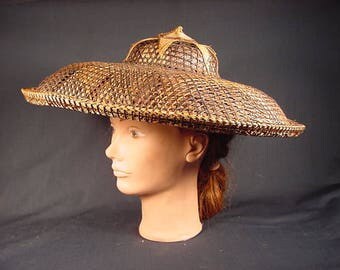 Asian farmer hat | Etsy