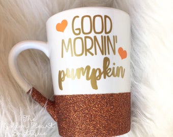 Morning pumpkin mug | Etsy