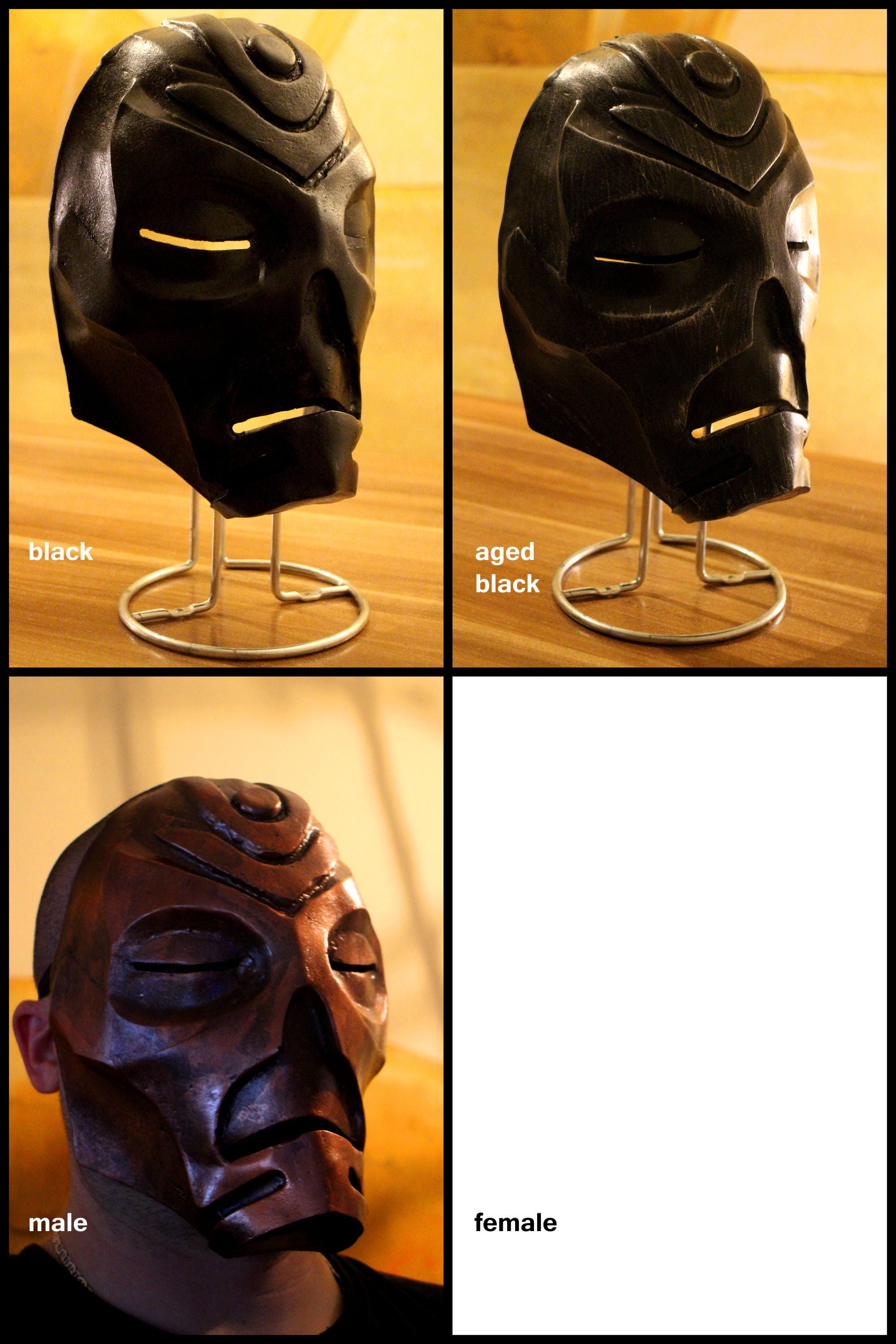 Skyrim inspired Dragon priest mask handmade replica with free