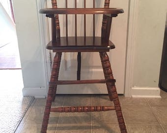 Wooden high chair | Etsy