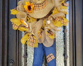Scarecrow wreath | Etsy