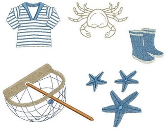 Beach embroidery | Etsy