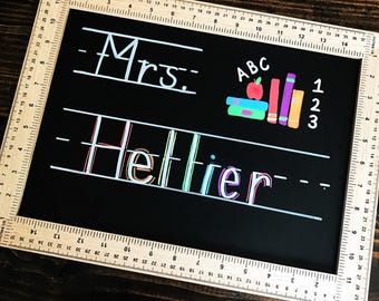 Teacher chalkboard | Etsy