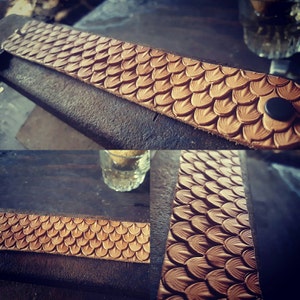 Tools for leather crafts. Stamp 62 Dragon scale