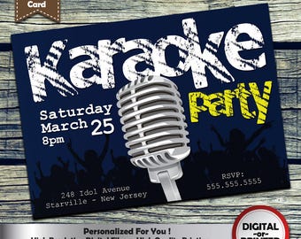 Karaoke invitation | Etsy