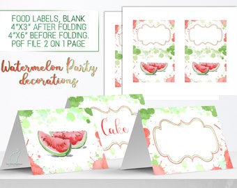 Watermelon labels | Etsy