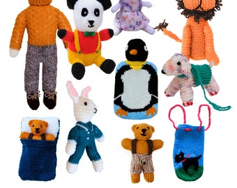 Children's Excavator/Digger motif knitting pattern