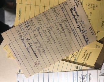 Library card catalog | Etsy