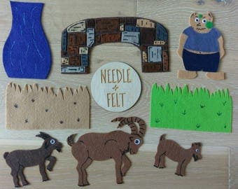 Three Billy Goats Gruff 8 x 10 Fairy Tale Wall
