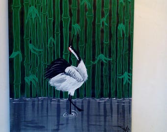 Yakudoshi Birthday Invitation Japanese Crane Retirement