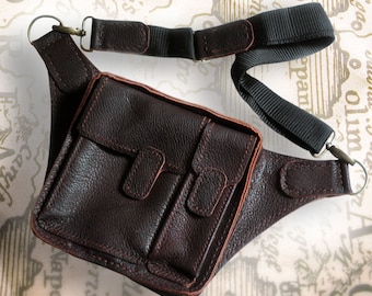 Leather waist bag | Etsy