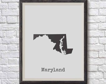 Maryland wall art | Etsy
