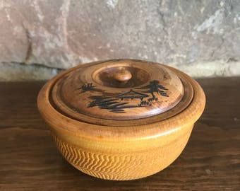 Round wood box | Etsy