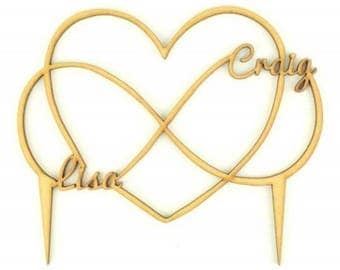 Infinity cake topper | Etsy
