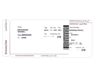 Airline ticket | Etsy