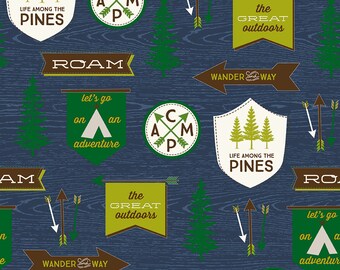 Camping fabric | Etsy