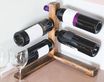 Minimalist wine rack | Etsy