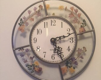 Stained glass clock | Etsy