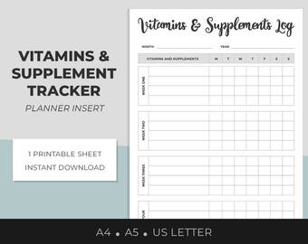 Vitamin tracker | Etsy