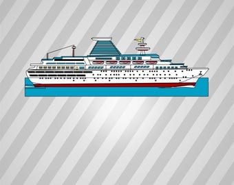 Cruise ship svg | Etsy