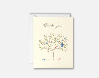 Tree thank you card | Etsy