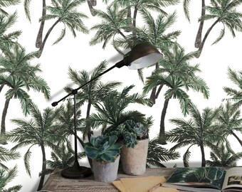 Palm tree wallpaper | Etsy