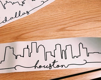 Houston skyline | Etsy