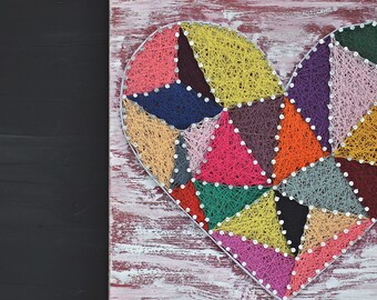 Heart string art | Etsy