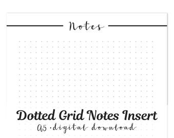 A5 dot grid paper | Etsy