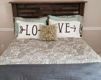 Rustic headboard | Etsy