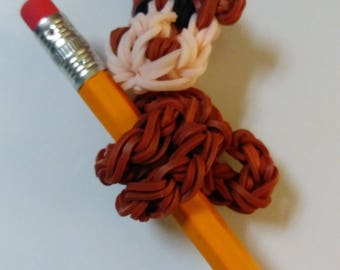 Monkey Pencil Topper Embroidery Design monkey pencil topper