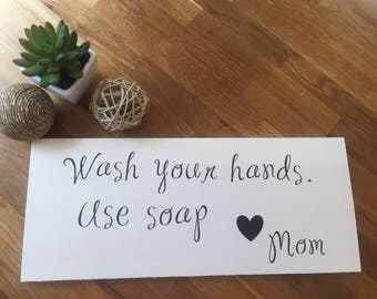 Wash your hands sign | Etsy